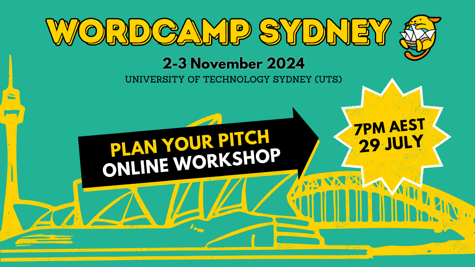 Plan Your Pitch Online Workshop – WordCamp Sydney 2024