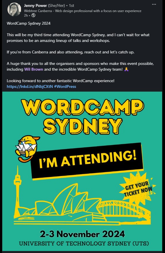WCSyd Hugs – WordCamp Sydney 2024